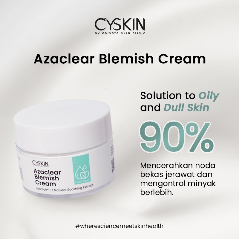Jual CYSKIN Azaclear Blemish Cream 15 gr I Krim untuk Mencerahkan Kulit ...