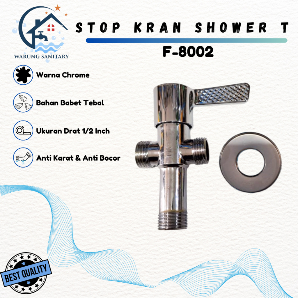 Jual STOP KRAN SHOWER T / STOP KRAN DOUBLE / KRAN T SHOWER KLOSET JET ...