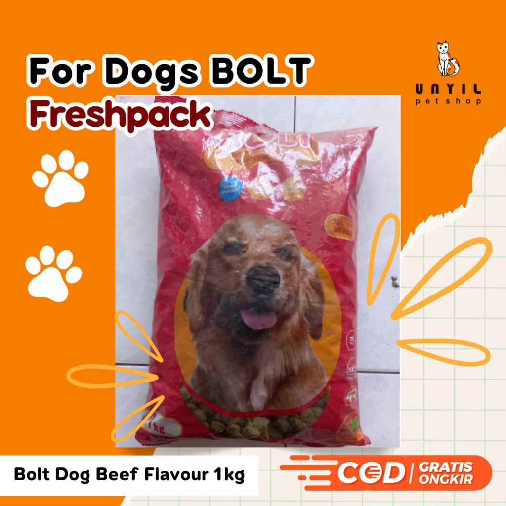 Jual Pakan Anjing BOLT DOG Kemasan 1kg | Shopee Indonesia