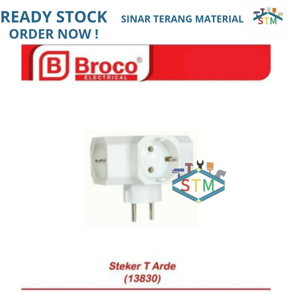 Jual T Arde Broco Steker T Broco Colokan 3 Lubang Broco Steker Tee ...