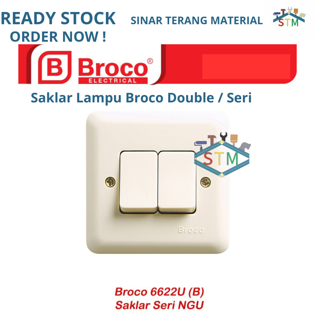 Jual Saklar Lampu Broco Seri Inbow New Gee / Saklar Lampu Broco Double ...