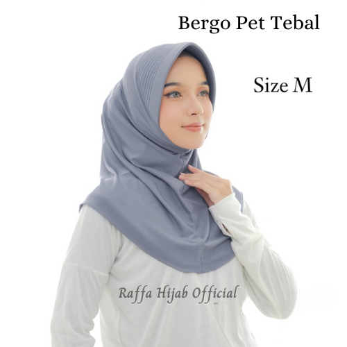Jual jilbab sport pet tebal M / bergo sport pet tebal / jilbab instan / hijab bergo pet tebal ...