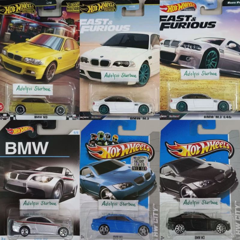 Jual hotwheels hot wheels premium bmw m3 edisi bmw 6/8 hw city edisi ...