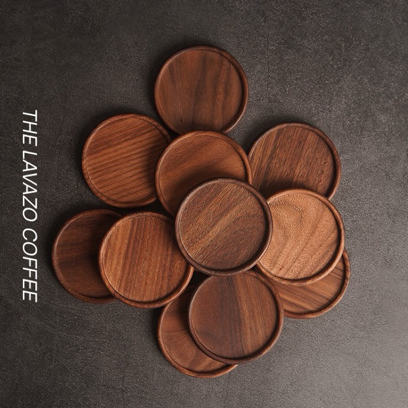 Jual PREMIUM BLACK WALNUT WOOD COASTER | Wooden Coaster | Alas Gelas ...