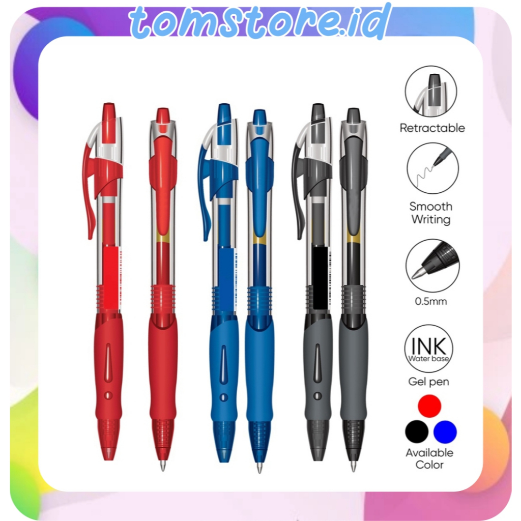 Jual TOMSTORE.ID GEL PEN GP-265 Q GEL BOLPEN PULPEN BULLET TIP MURAH ...