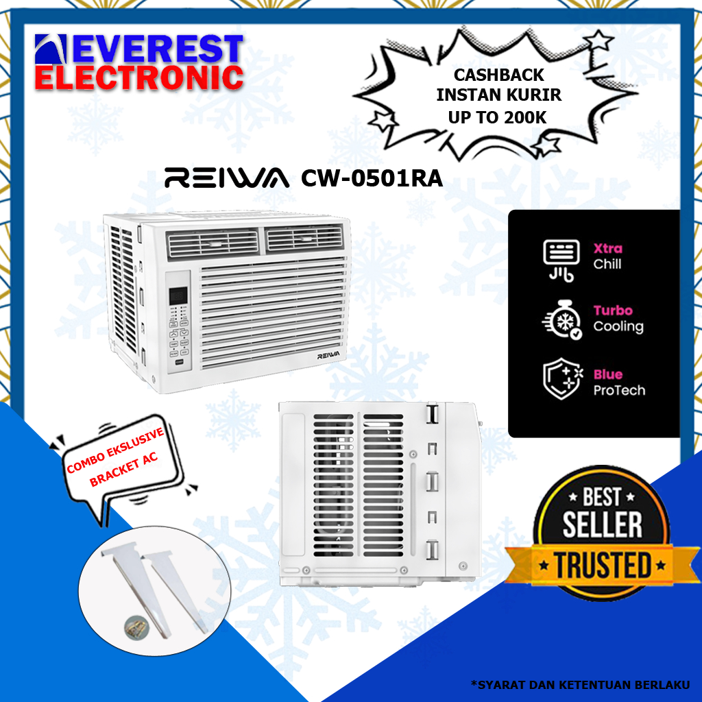 Jual AC Window Reiwa 1/2 PK CW-0501RA Direct Cooling | Shopee Indonesia