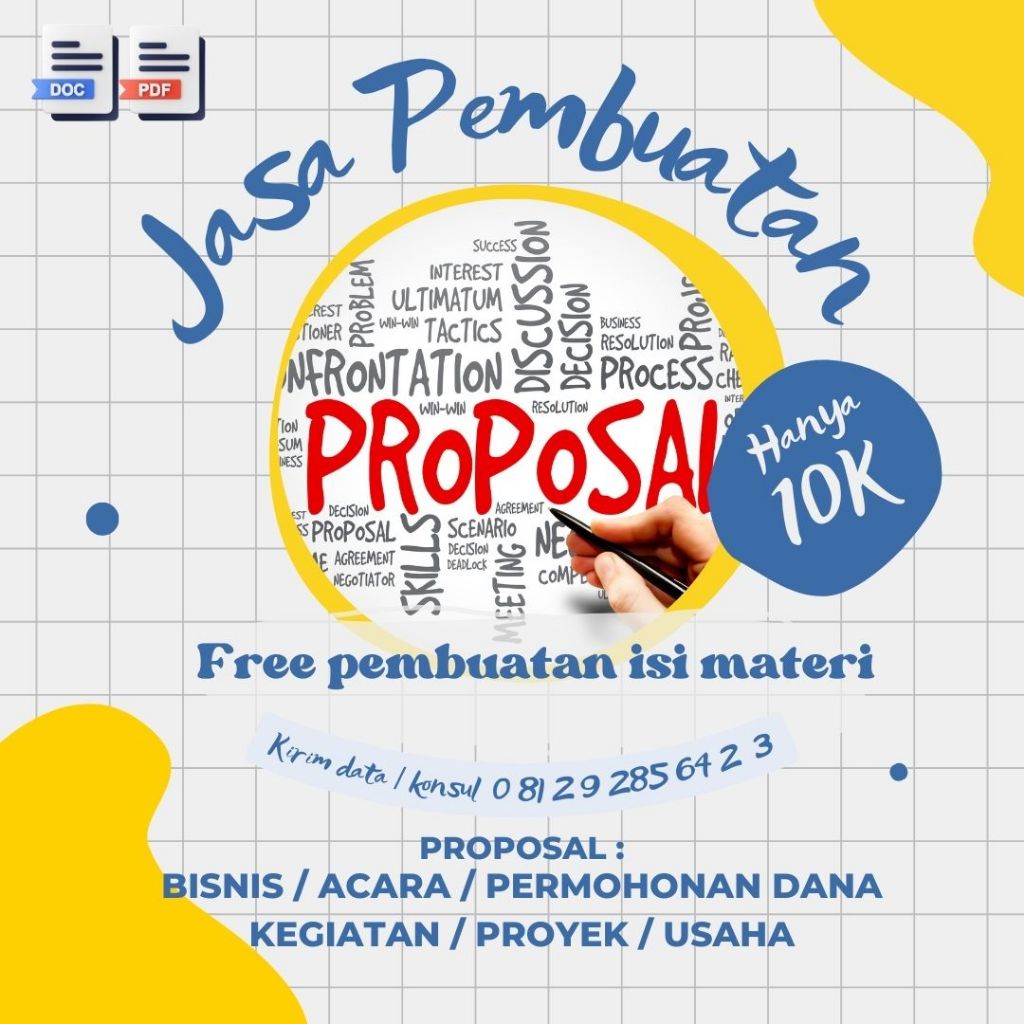 Jual Jasa pembuatan Proposal bisnis / acara / penelitian / proyek ...