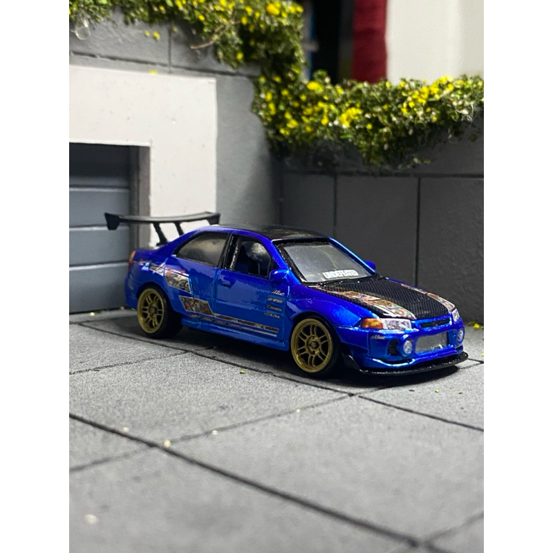 Jual Custom Hotwheels Matchbox Lancer Evo IV Saber Project Widebody ...