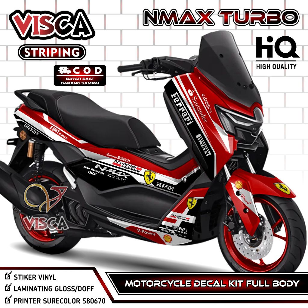 Jual Decal NMAX Turbo Full Body - Stiker Motor NMAX Neo Fullbody ...