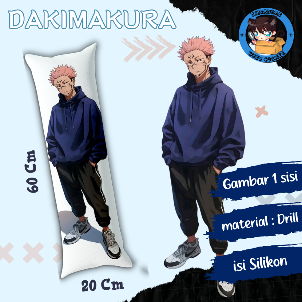 Jual dakimakura / guling anime sukuna jujutsu kaisen 60x20 cm sudah is ...