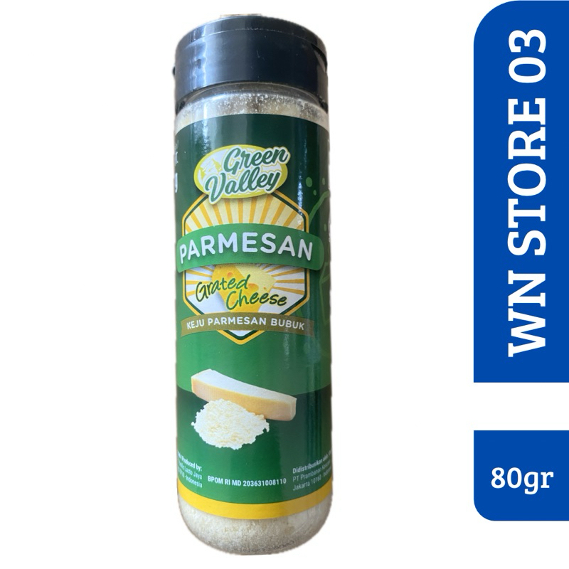 Jual Green valley grated parmesan cheese 80gram keju parmesan bubuk ...