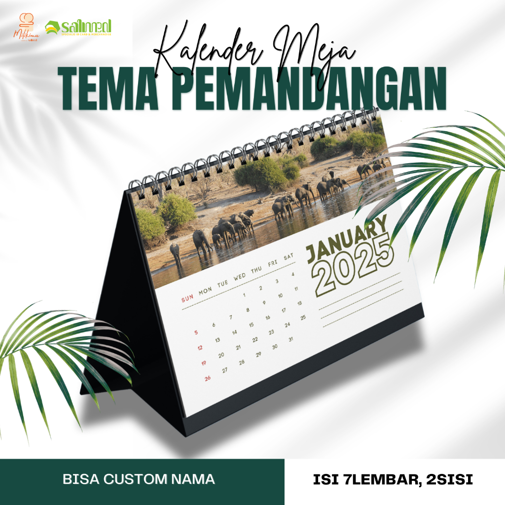 Jual Kalender Meja 2025 A5 Dudukan Linen Tebal Tema Pemandangan ...