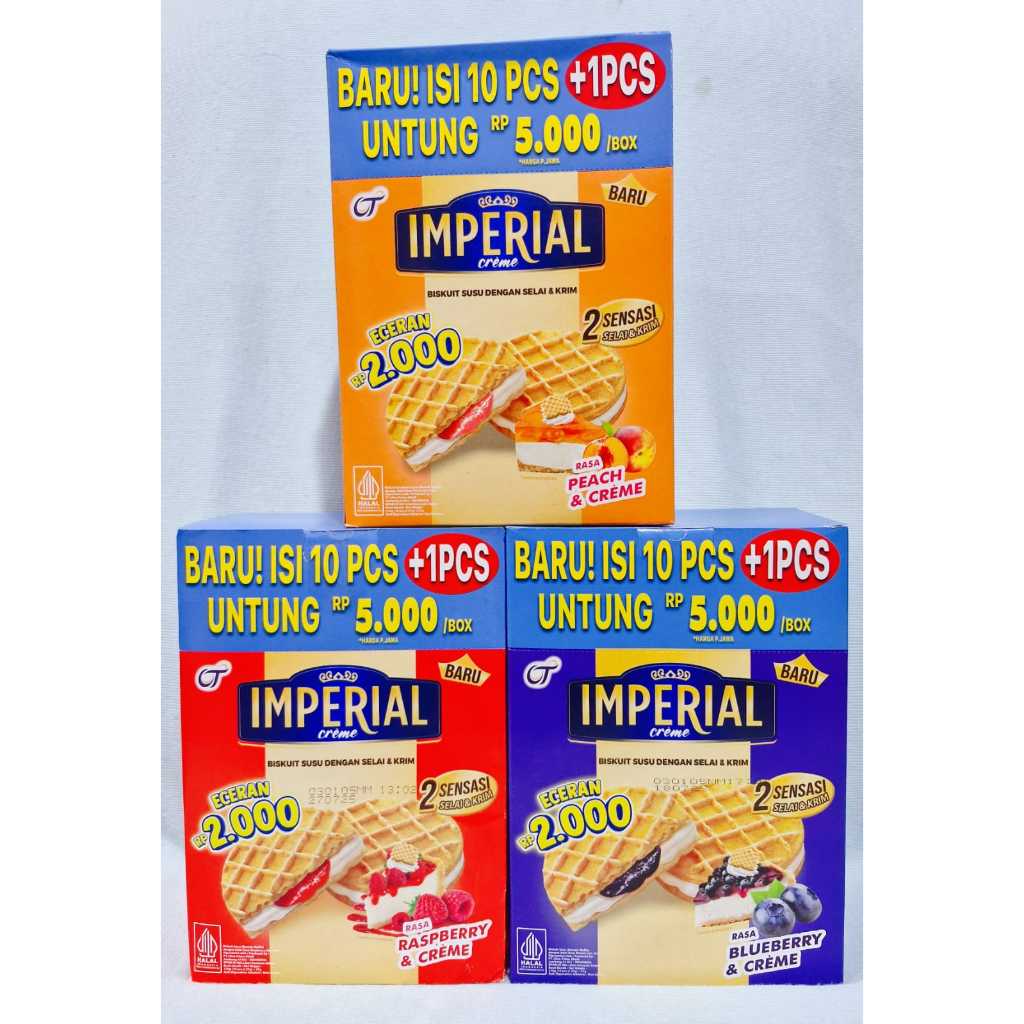 Jual Imperial Creme Raspberry / Blueberry / Peach (1 Box isi 10 Pcs ...