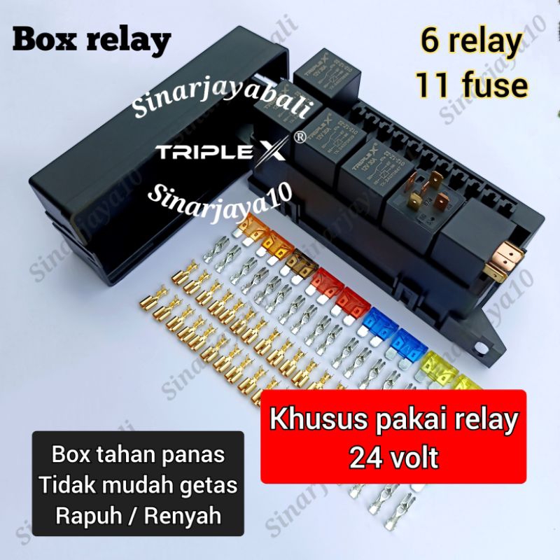 Jual box relay 24volt kotak rellay 24v tempat rumah rilay 24 volt v isi ...
