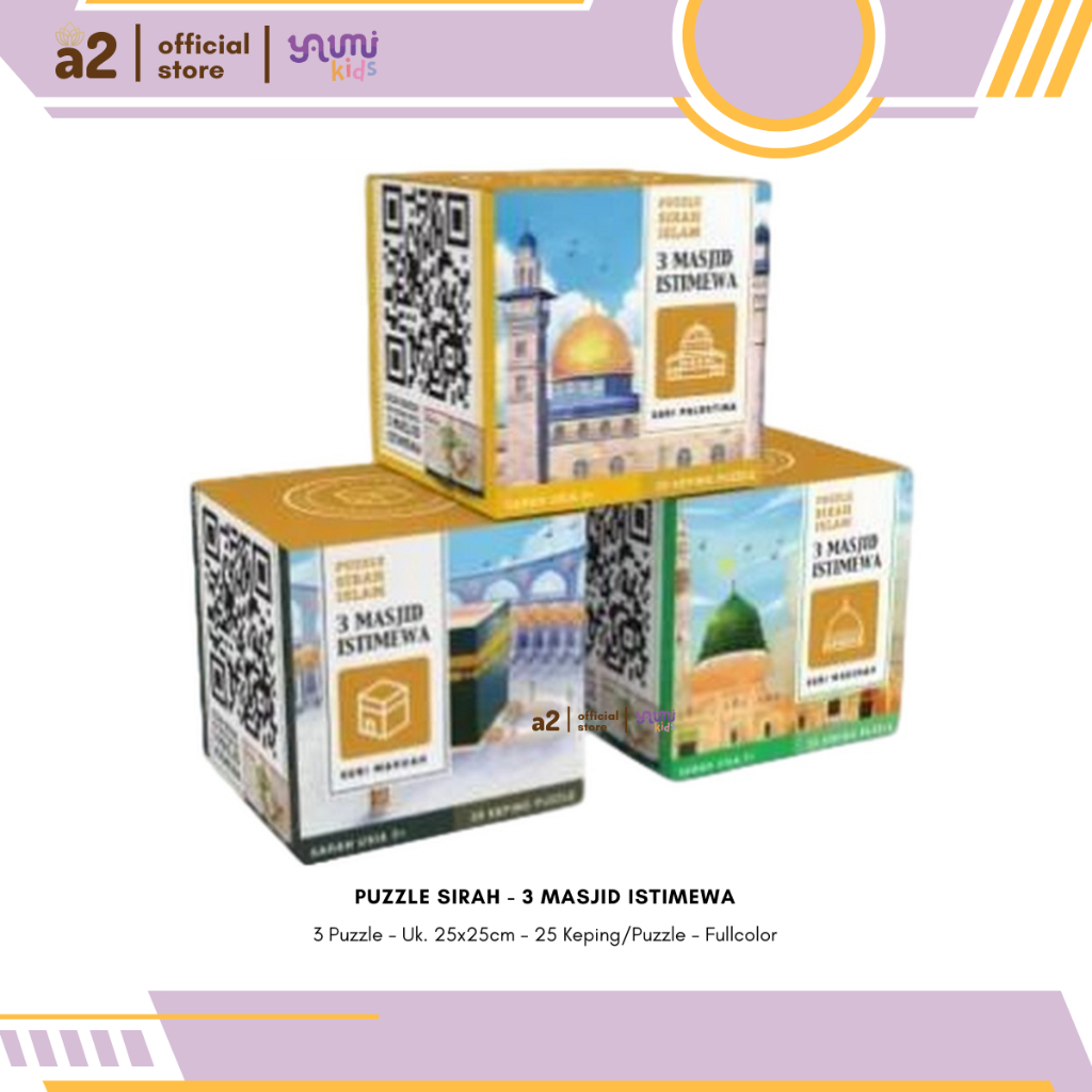 Jual [Yaumi Kids] Puzzle Sirah Islam 3 Masjid Istimewa - Masjidil Haram ...