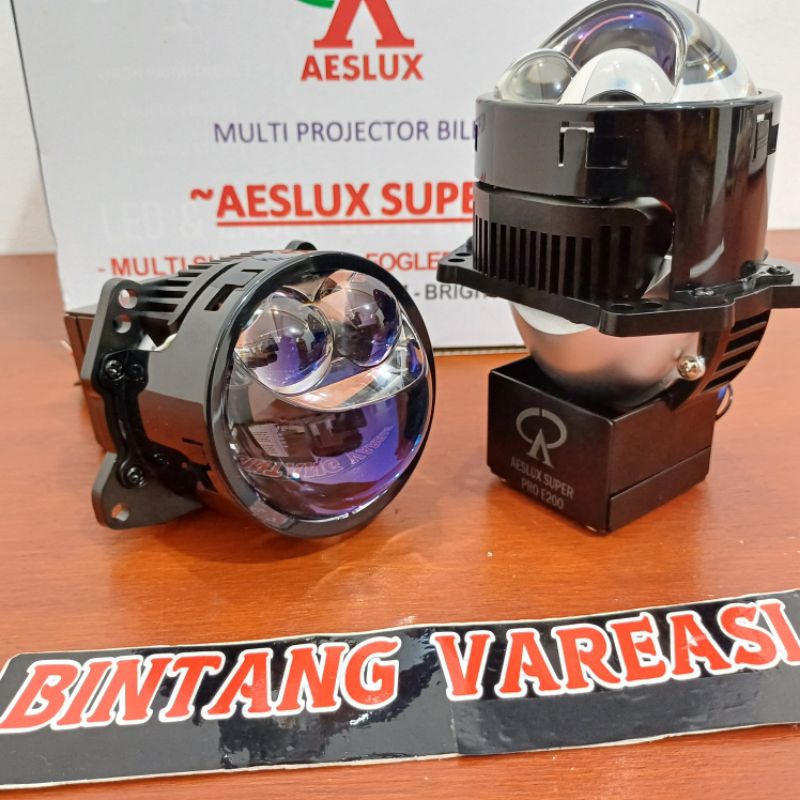 Jual PROJECTOR BILED AESLUX SUPER PRO E200 3 INCH DOBEL LASER BLUE LENS ...