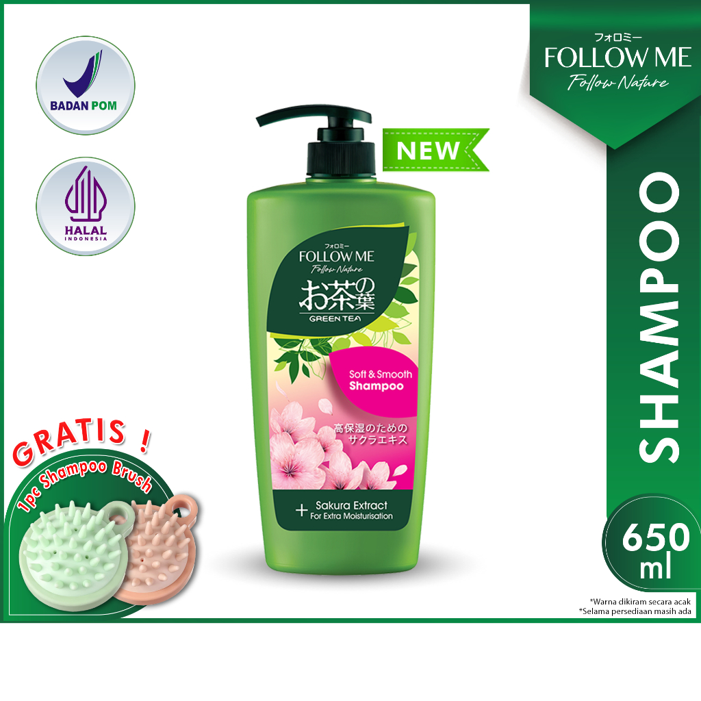 Jual FOLLOW Me Follow Nature - Green Tea Soft & Smooth Shampoo - Shampo ...