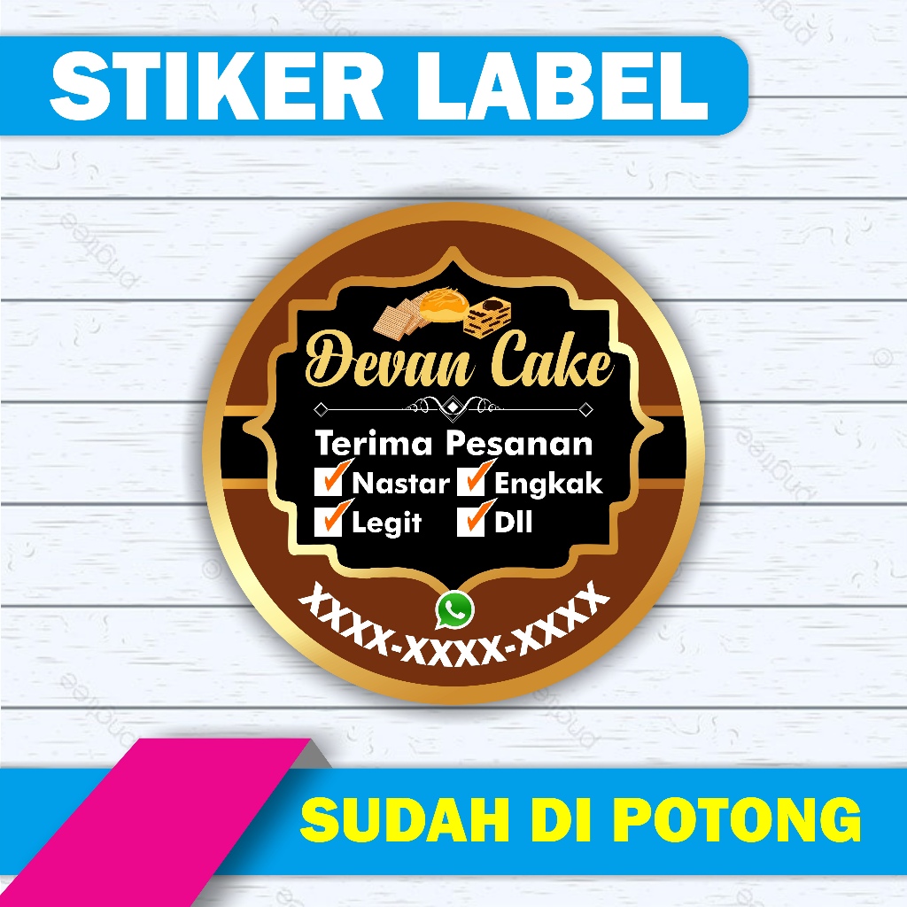 Jual Stiker Label Makanan Custom / Sticker Label Makanan / Stiker ...
