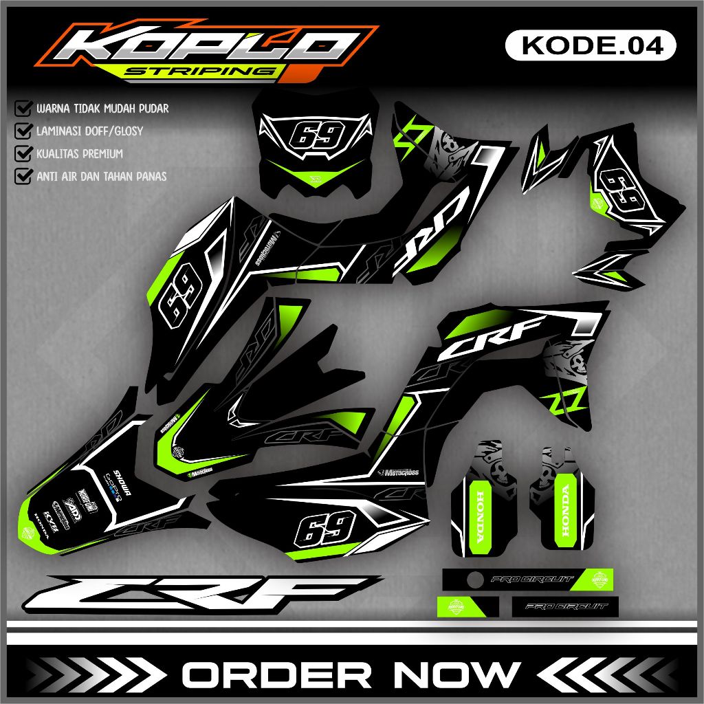 Jual Decal Sticker Motor Cross CRF 150L Full body - Dekal Stiker CRF ...