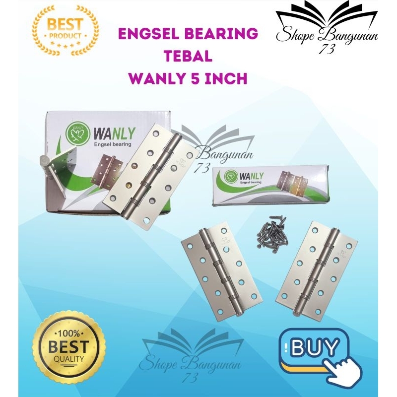 Jual ENGSEL PINTU JENDELA BEARING TEBAL WANLY 5 INCH SN | Shopee Indonesia