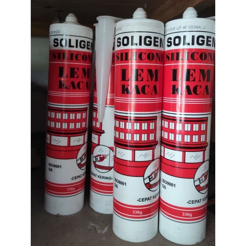 Jual Lem SOLIGEN Kaca Sealant Silen Botol 336 Gram Aquarium Clear Hitam ...