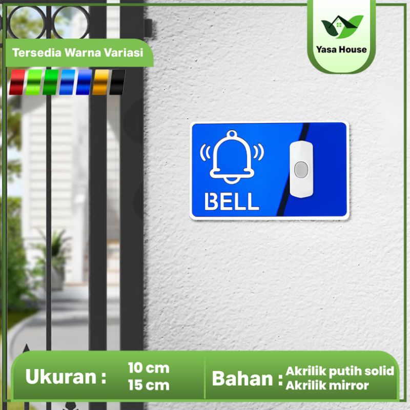 Jual PAPAN BEL / BEL SIGN AKRILIK / ACRYLIC SIGN PENUNJUK BEL RUMAH ...
