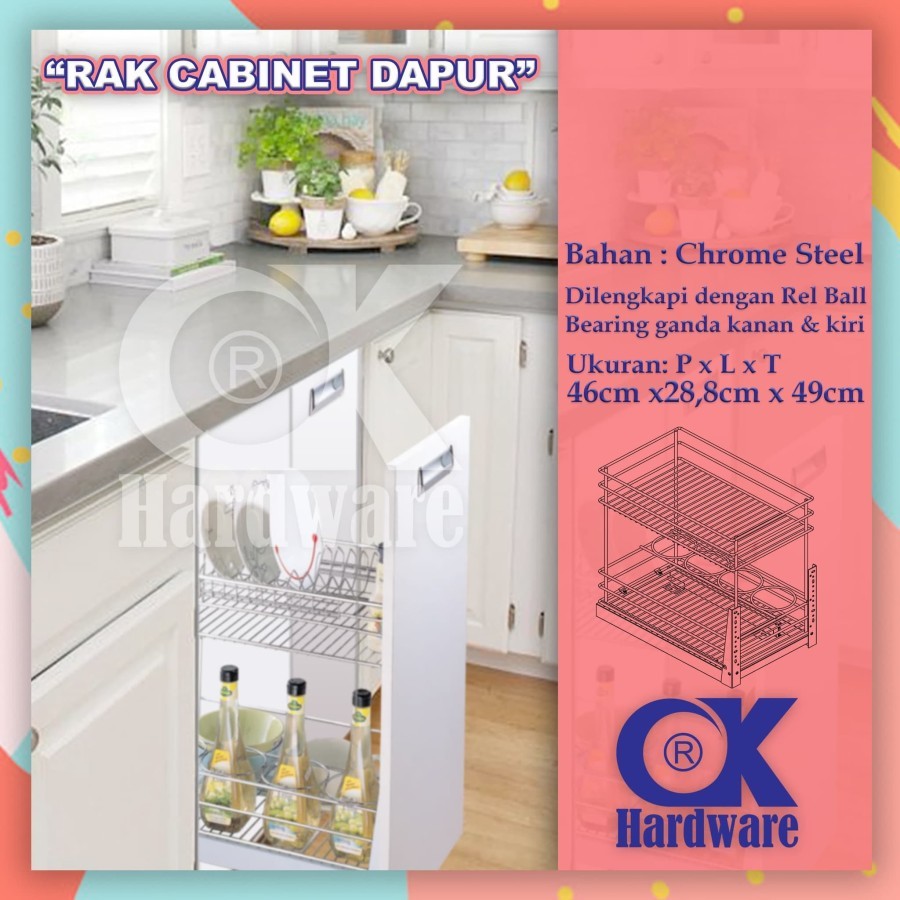Jual Rak Piring Botol Gelas Plate Bottle / Rack OK Hardware Chrome OK ...