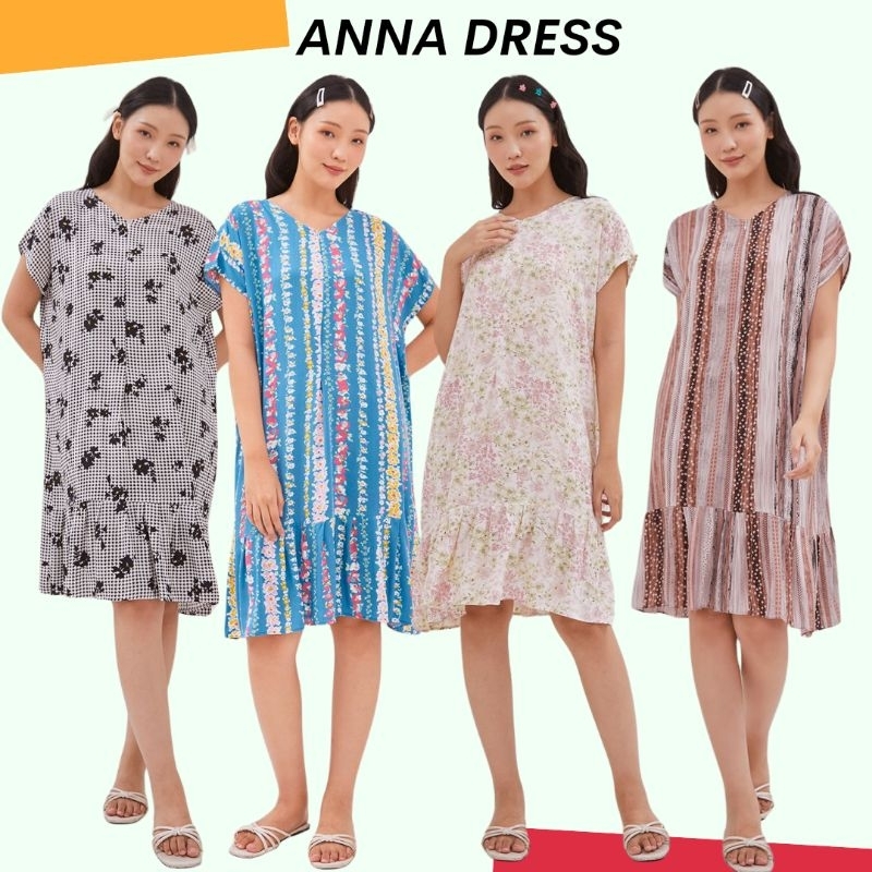 Jual ANNA DRESS | Homedress Short Ruffle Selutut Daster Hamil Daster ...