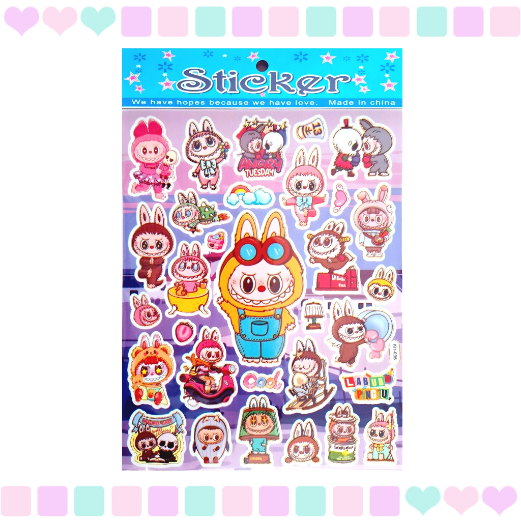Jual [KH] Stiker Laser Gambar Tempel Laser Sticker Anak Karakter Kartun ...