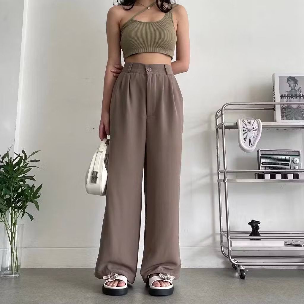 Jual Celana Kulot Wanita Korean Style - Loose Pants Highwaist Anti ...