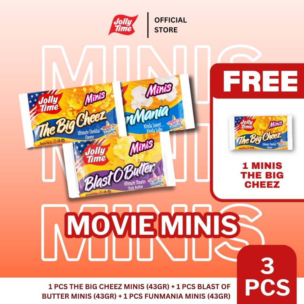 Jual Paket Movie Fun Minis (1BOB, 1FM, 1TBC) - Jolly Time Mircowave ...