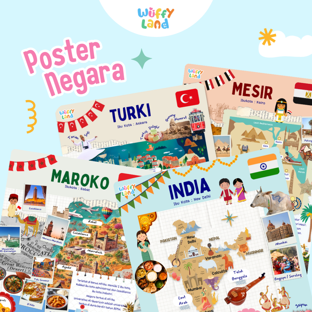 Jual Poster Negara Wuffyland : Petualangan Seru Menjelajahi Dunia ...