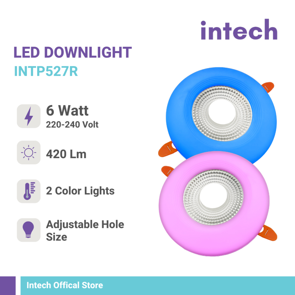 Jual Intech Downlight LED Bulat INTP527R 6-25 Watt | Shopee Indonesia
