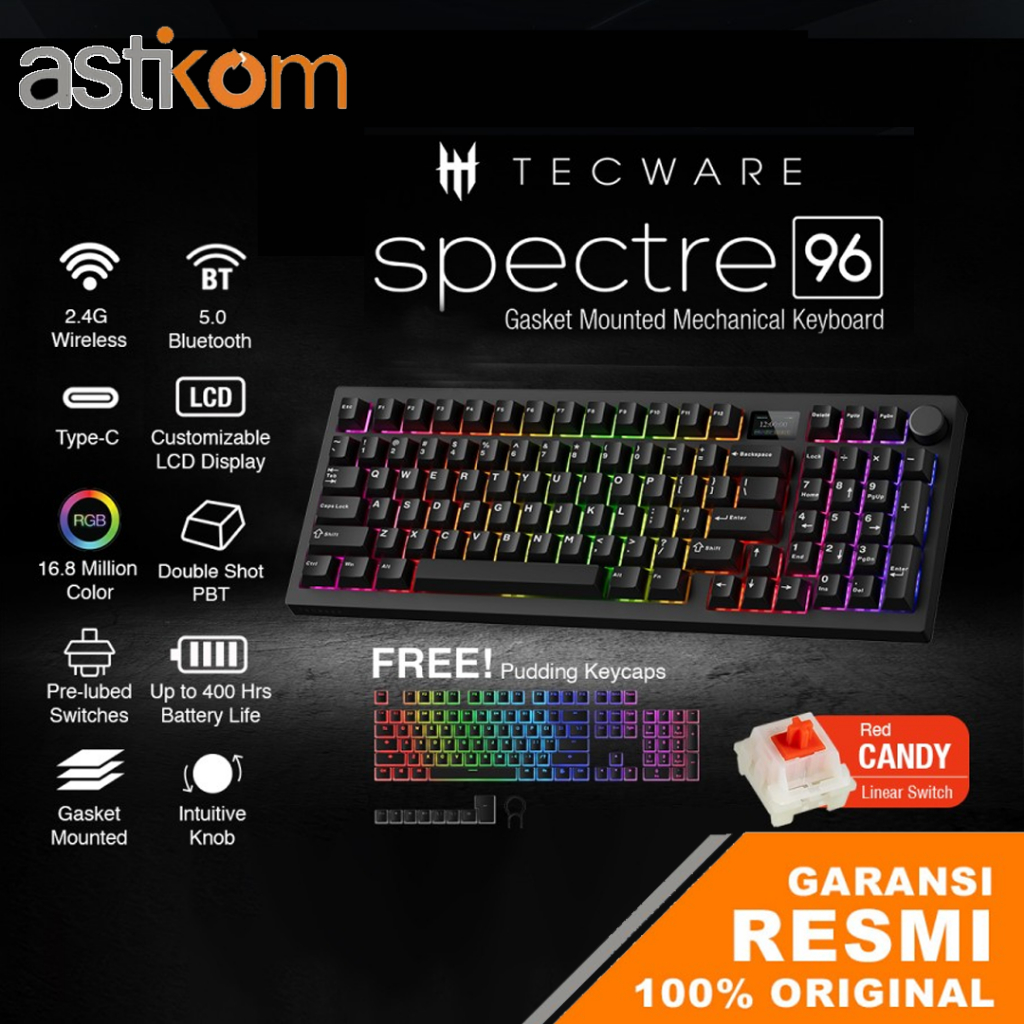Jual Keyboard Gaming Wireless Tecware Spectre 96 Mechanical Keyboard | Shopee Indonesia