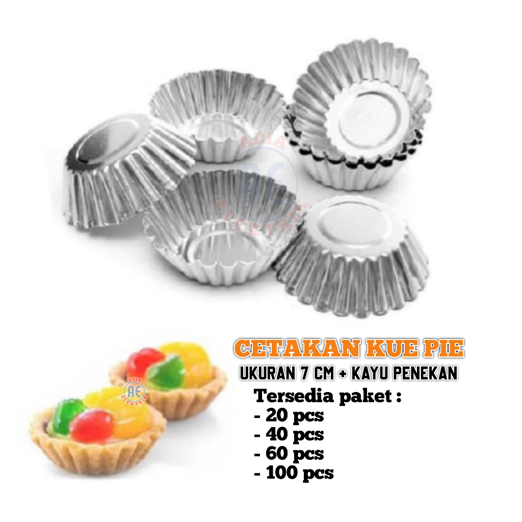 Jual Cetakan Pie Sus / Kue Pie Susu / Cetakan Egg Tart Isi 20-100 ...