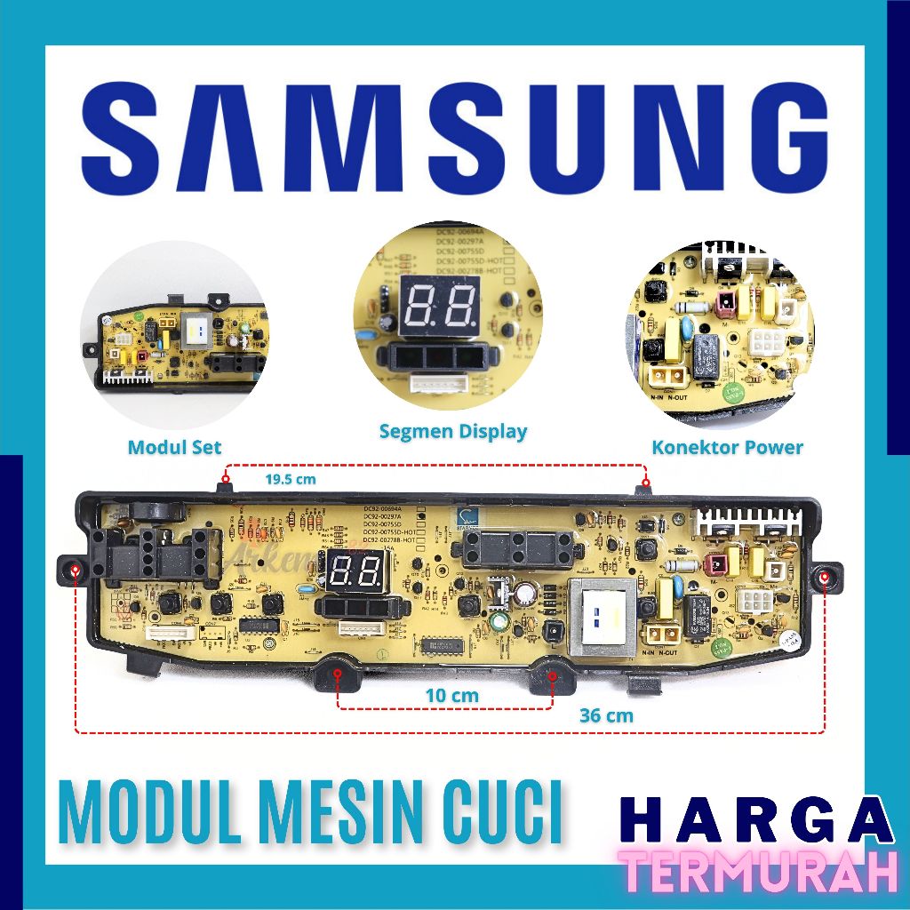 Jual MODUL PCB MESIN CUCI SAMSUNG WA90F4 WA80V4 WA70V4 | WA 90F4 WA ...