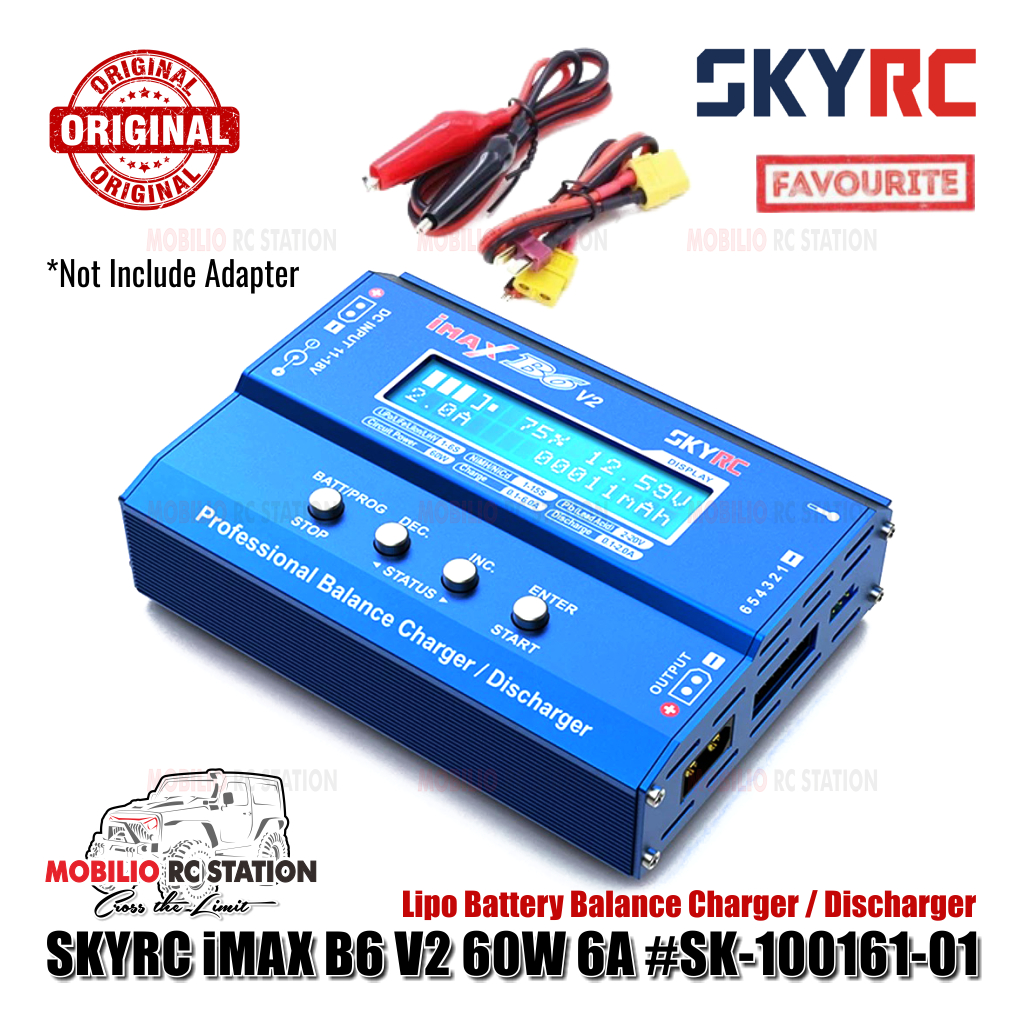 Jual Original SKYRC iMAX B6 V2 60W 6A Professional Balance Charger LiPo | Shopee Indonesia