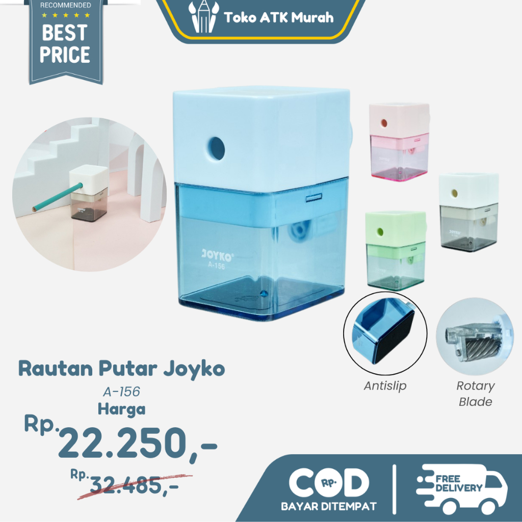 Jual Serutan Putar Sharpener - Rautan Joyko A-156 Serutan Meja | Shopee ...