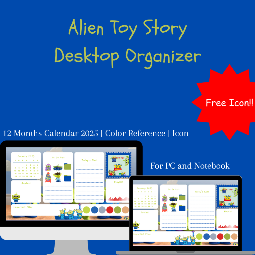 Jual Desktop Organizer Wallpaper with calendar 2025 for Windows and ...