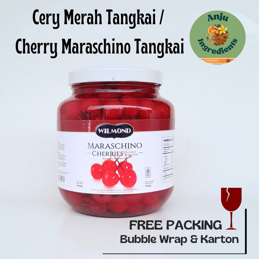 Jual Cery merah tangkai / Cherry maraschino tangkai / Chery merah ...