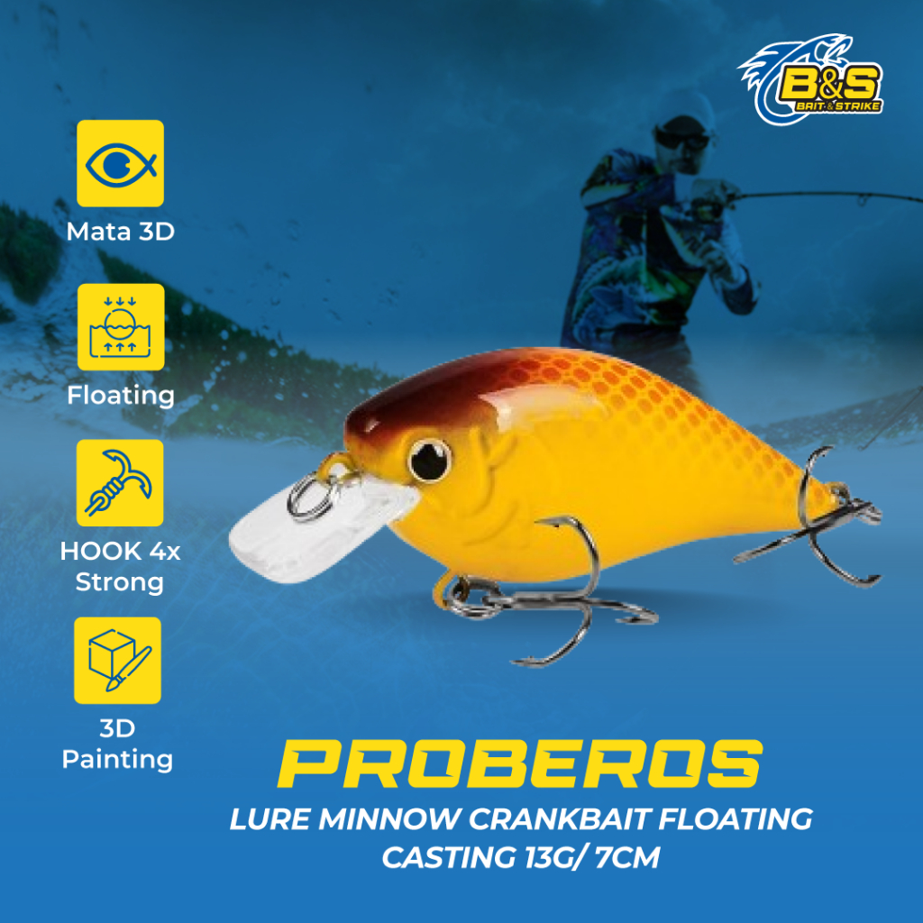 Jual PROBEROS lure minnow Crankbait Floating 13g/7cm umpan pancing ...