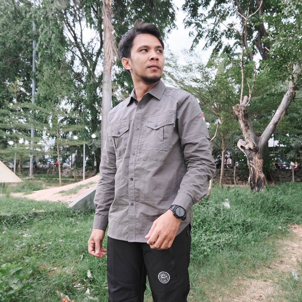 Jual Kemeja Lapangan Tactical Outdoor Pria Irco Elbrus Abu Panjang ...