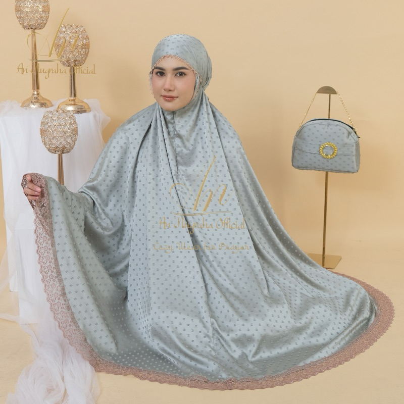Jual Mukena Dewasa Mewah 2in1 Slik Uragiri Dot Premium Armani Renda ...