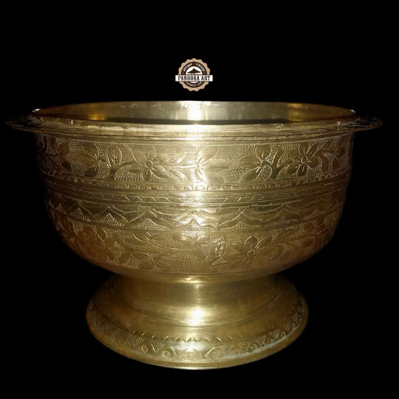 Jual Bokor kuningan ukir lawas size BESAR ( B783 ) | Shopee Indonesia