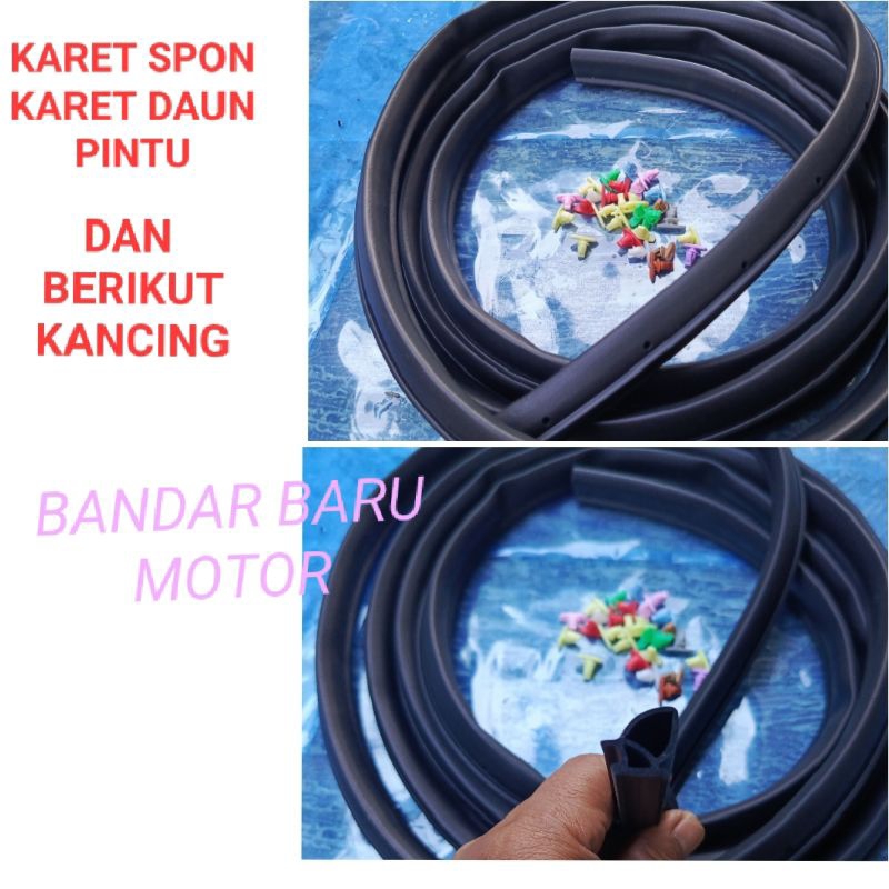 Jual KARET SPON PINTU KARET DAUN PINTU MOBIL UNIVERSAL BERIKUT KANCING ...