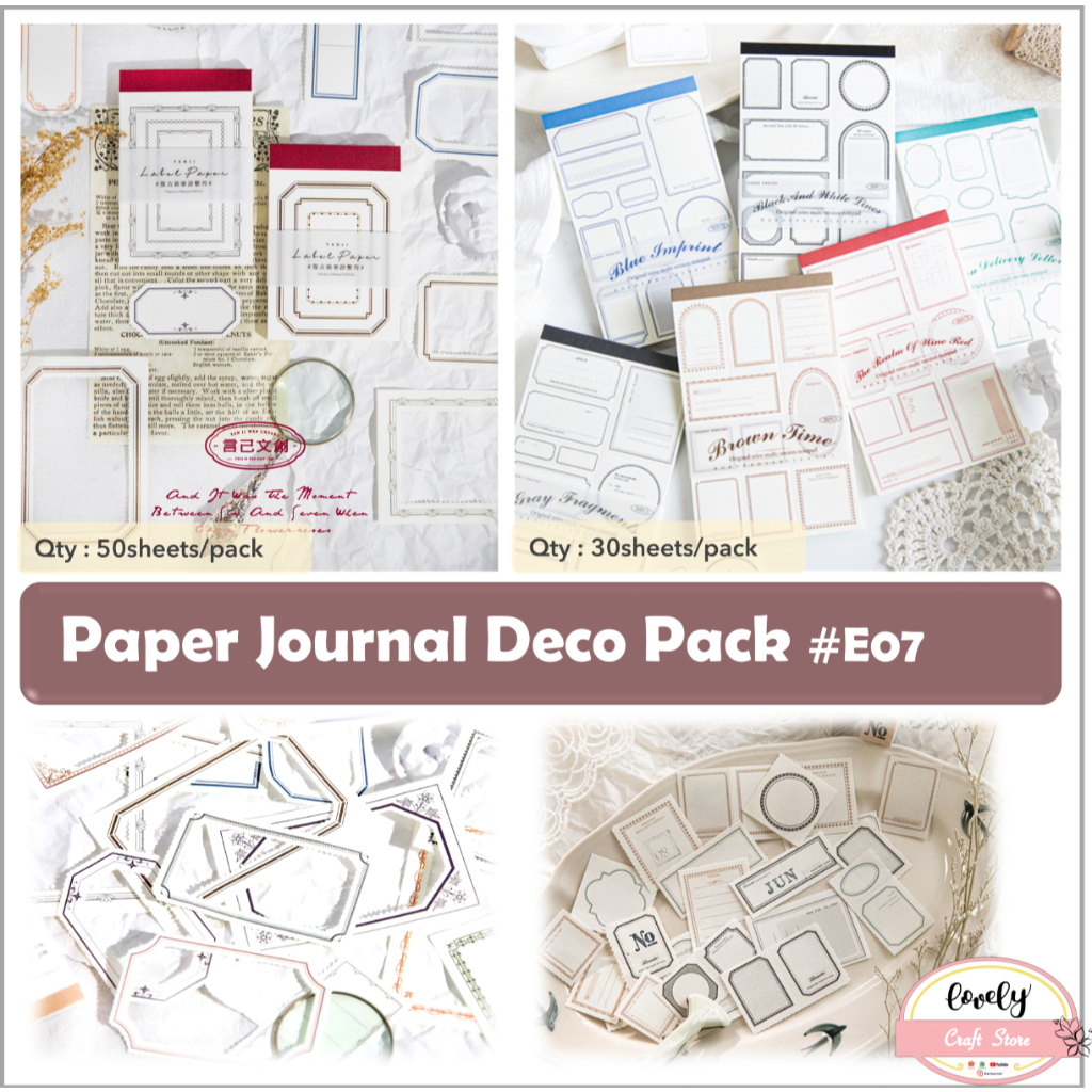 Jual LovelyCraftStore | E07 E13 30pcs/pack or 50pcs/pack ~ Paper Pack ...