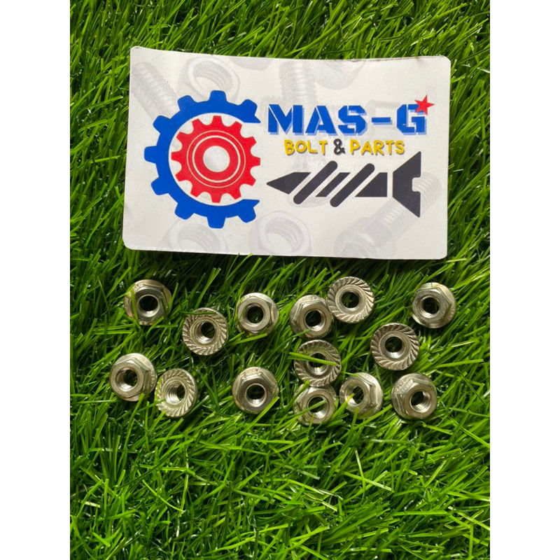 Jual Mur baut topi Stainless Anti karat M6 drat 10mm | Shopee Indonesia