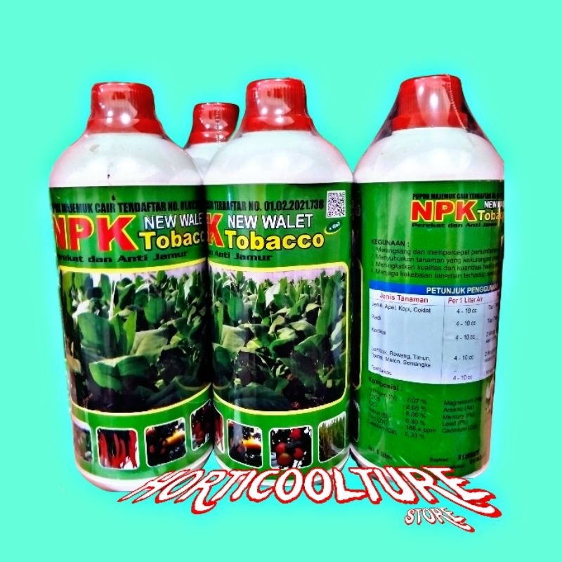 Jual pupuk TBK teembakau npk 1 liter pelebat dan mempertebal daun ...