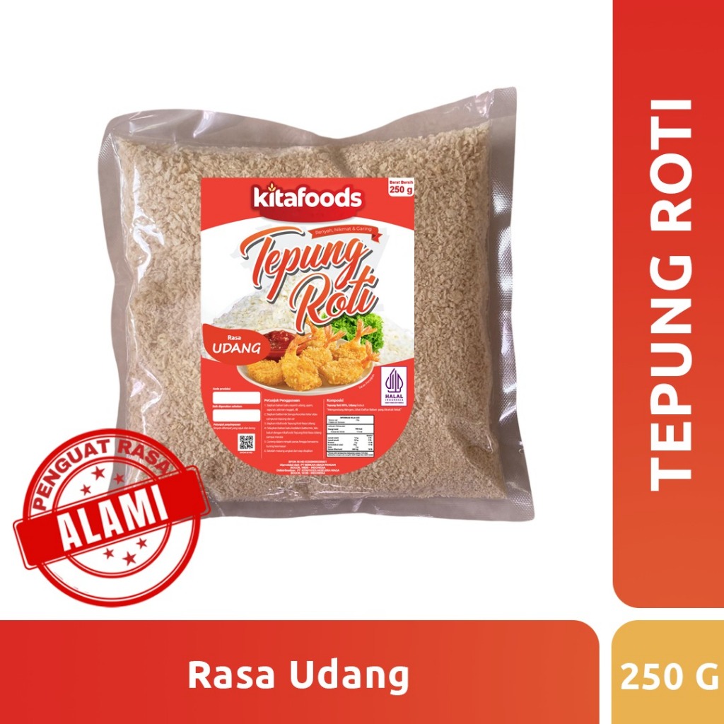 Jual Kitafoods - Tepung Roti Rasa Udang 250gr - Tanpa Penguat Rasa ...