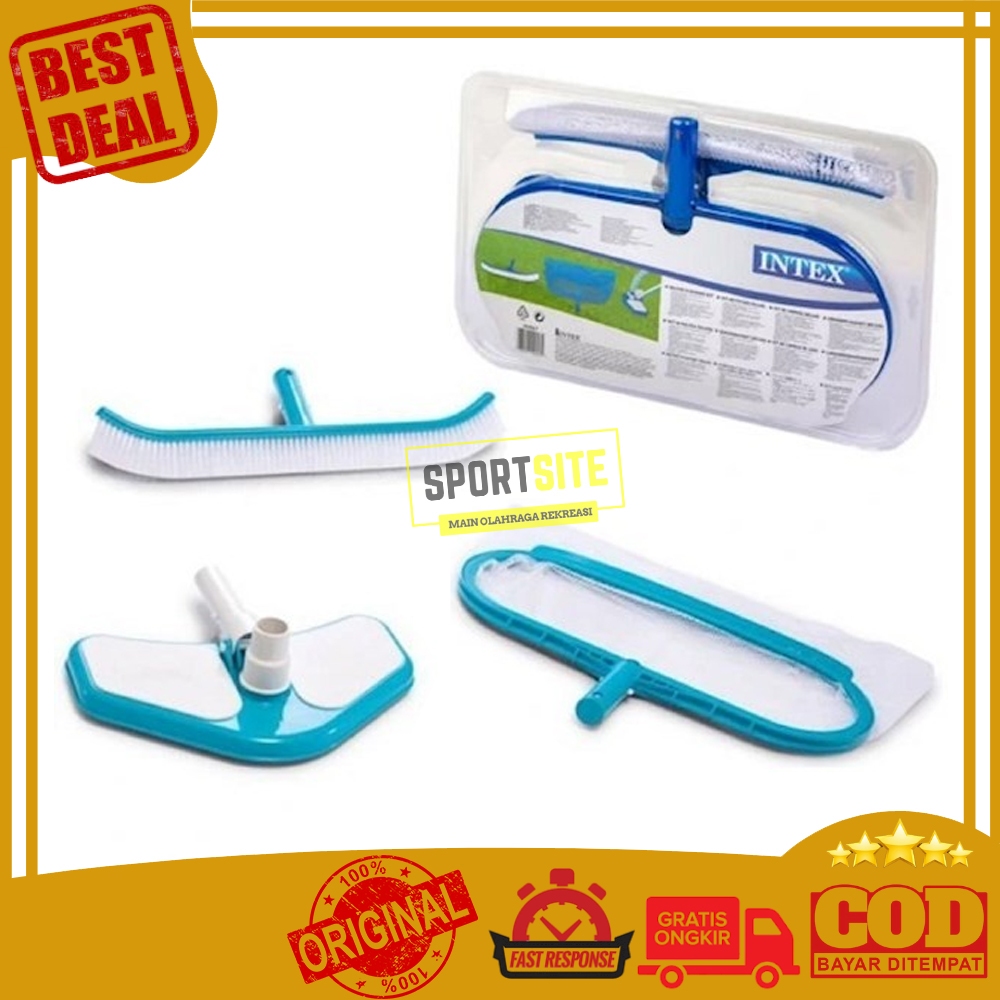 Jual Intex Deluxe Cleaning Kit Swim Pool Alat Peralatan Kebersihan ...